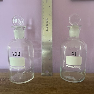 250 Milliliter T. C. Wheaton Chemistry Bottle With Glass Stopper - Etsy