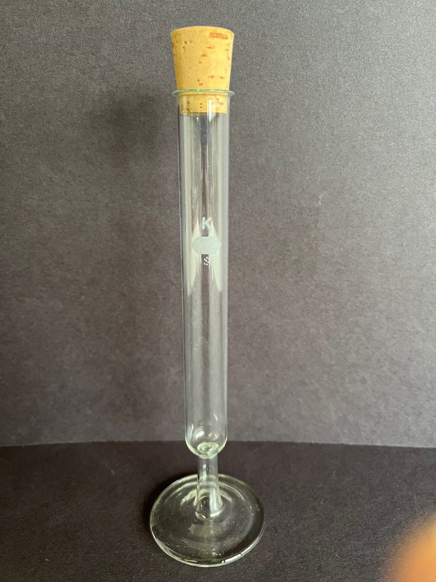 Glass Tube on Stem 30 Ml Volume 7.5 Inches Tall With Cork Stopper - Etsy