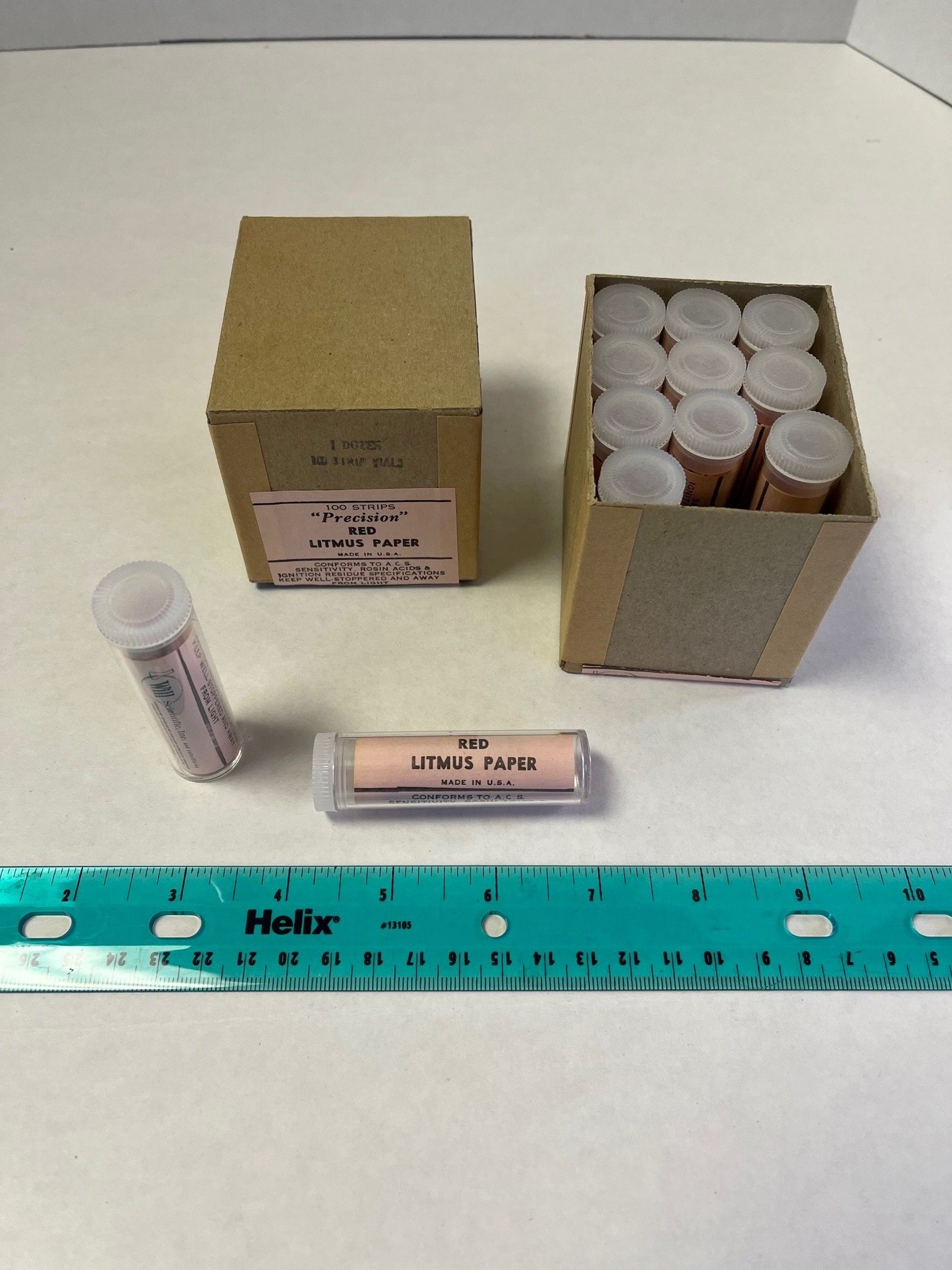 Case of Red Litmus Paper 12 Vials 100 Paper Strips per - Etsy