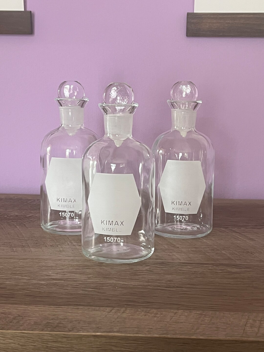 250 Milliliter Kimble Kimax Chemistry Bottle With Glass Stopper - Etsy