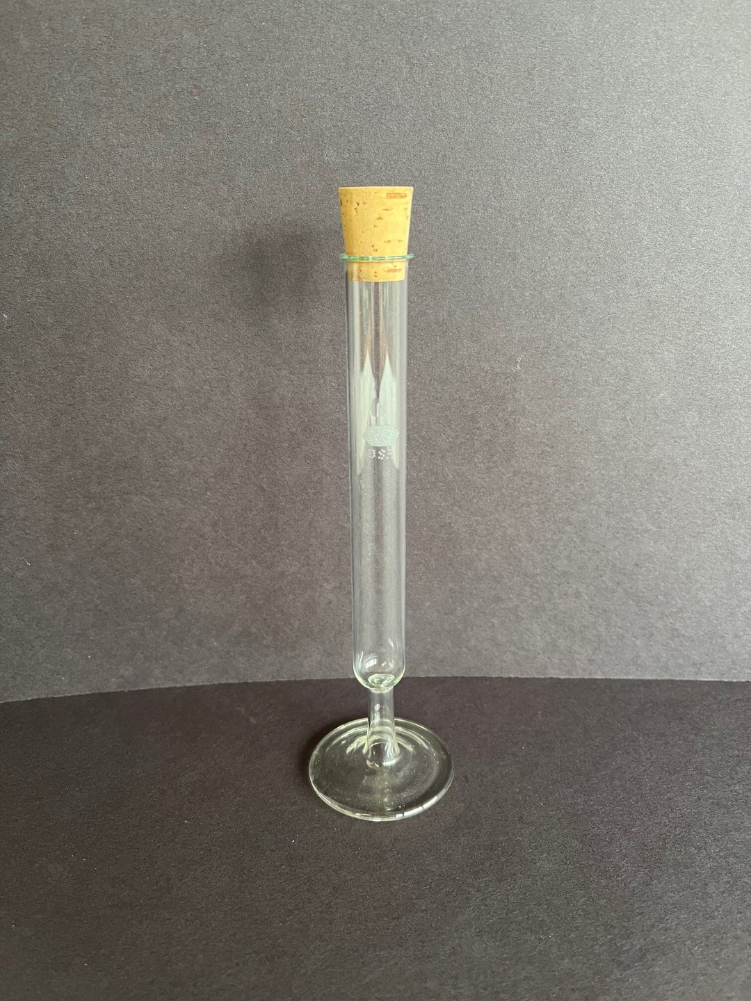 Glass Tube on Stem 30 Ml Volume 7.5 Inches Tall With Cork Stopper - Etsy