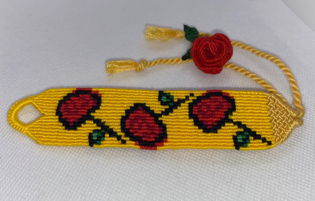 Artistic Rose Alpha Friendship Bracelet - Etsy
