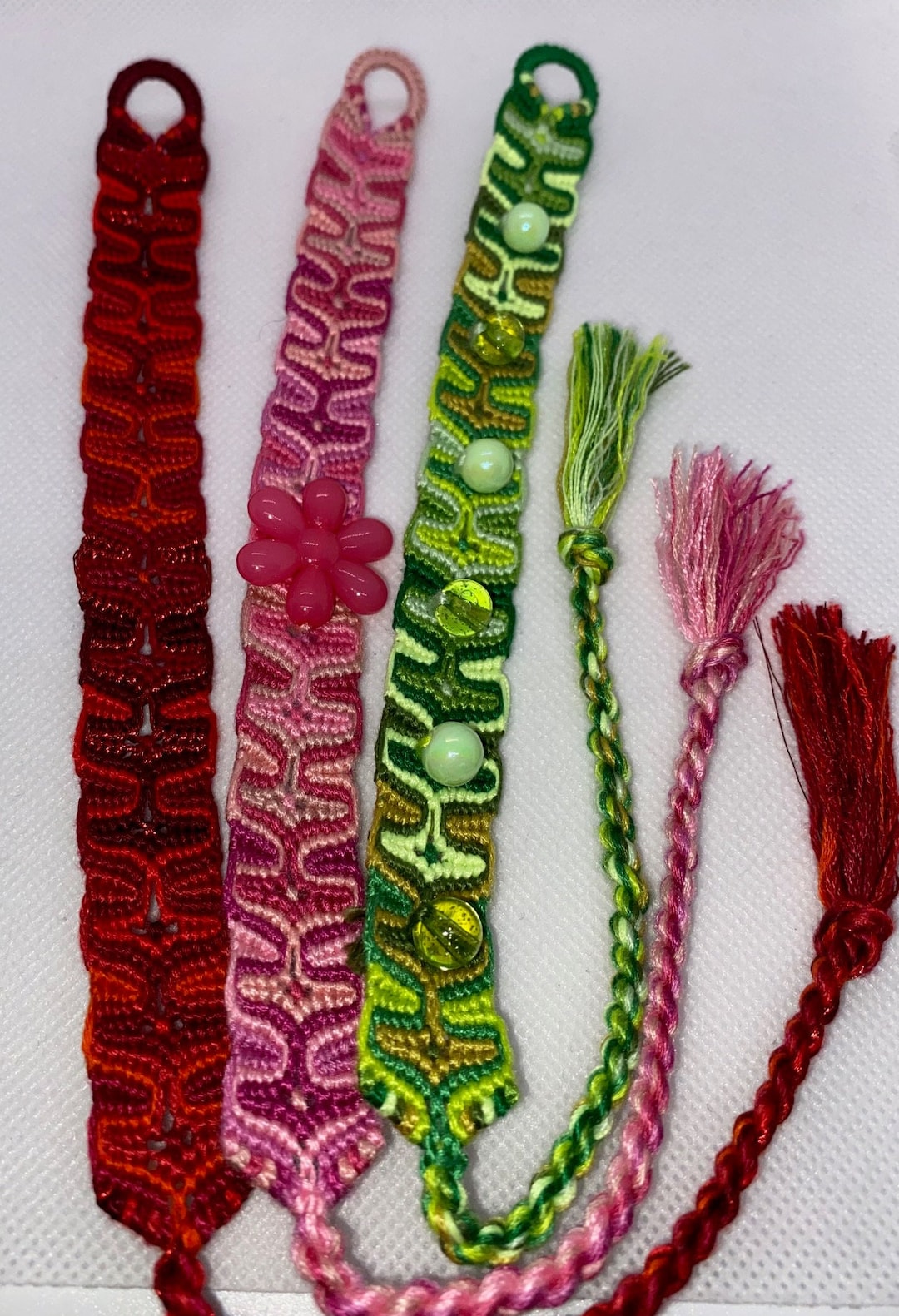 Monochromatic Double Wave Friendship Bracelet - Etsy