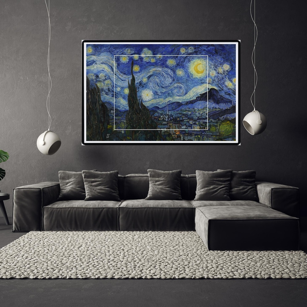 The Starry Night by Vincent Van Gogh Remastered With AI - Etsy