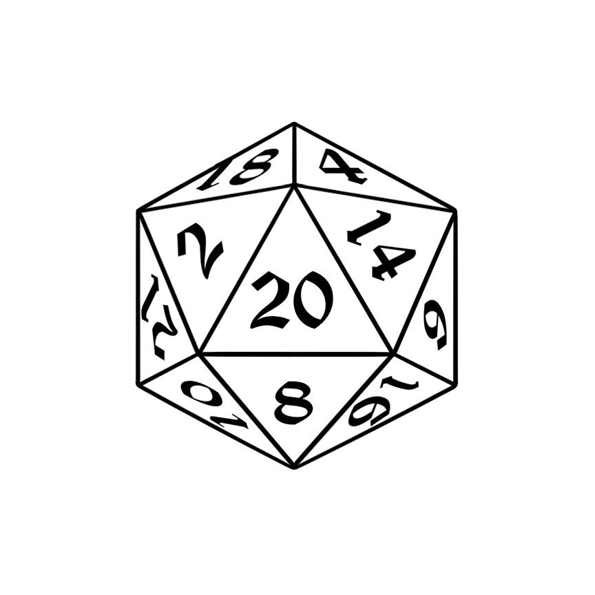 D20 Embroidery Design - Etsy