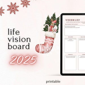 2025 Vision Board Journal Life Vision List Pdf, Future Self Vision ...