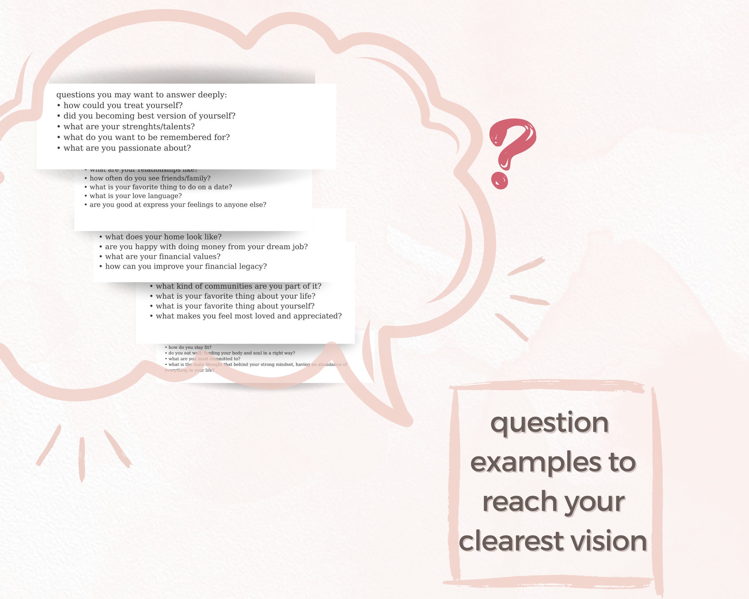 2024 Vision Board Journal Life Vision List Pdf, Future Self Vision ...