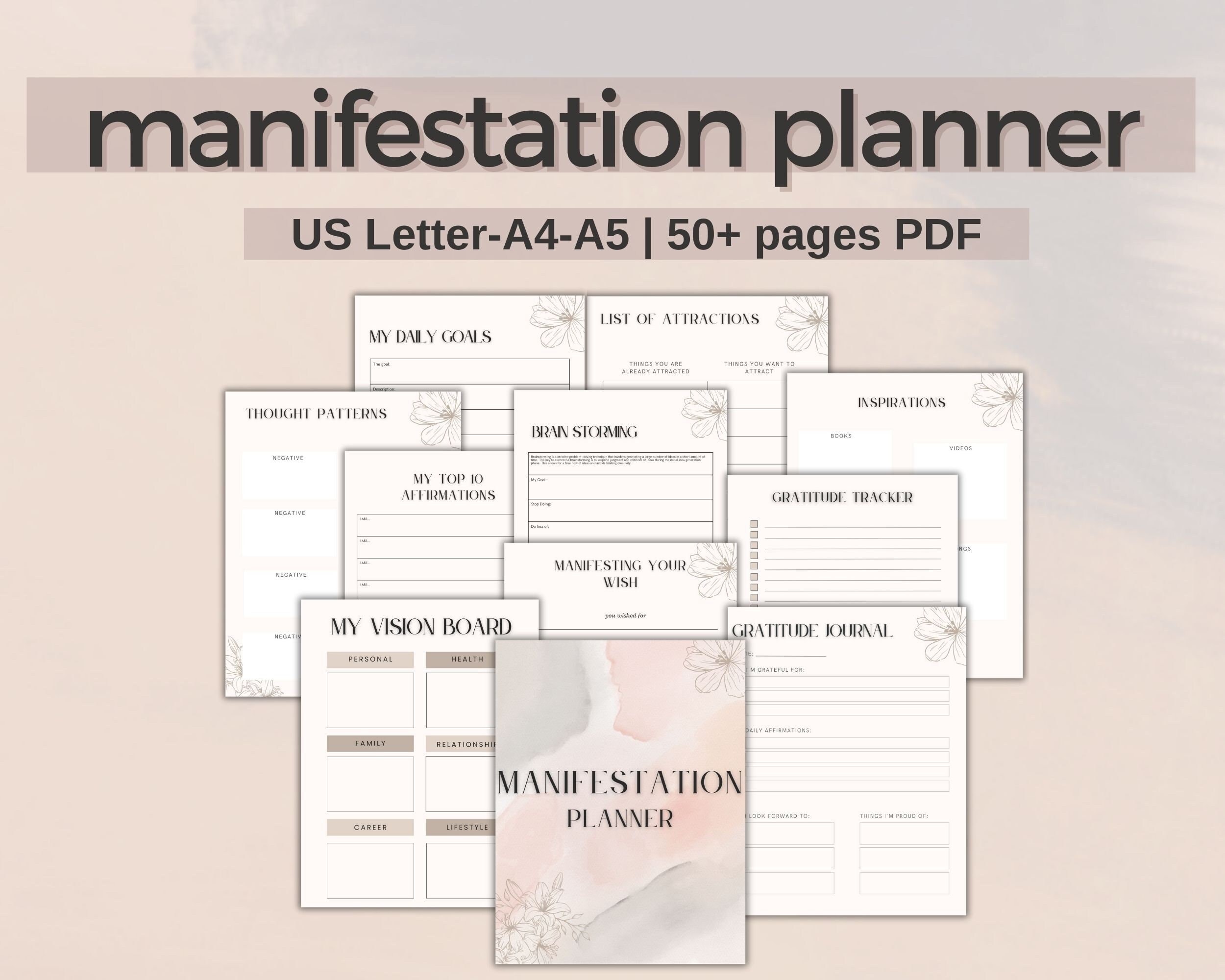 Law of Attraction Planner, Law of Attraction Journal, Money Mindset ...