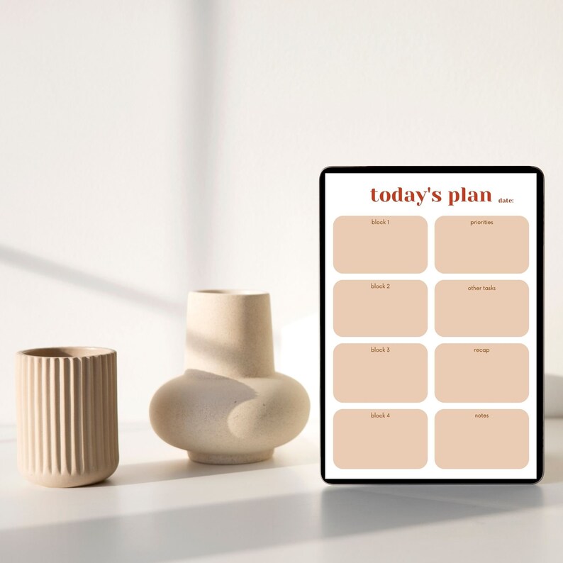 Time Blocking Template, Pomodoro Planner, Daily Planner Printable ...