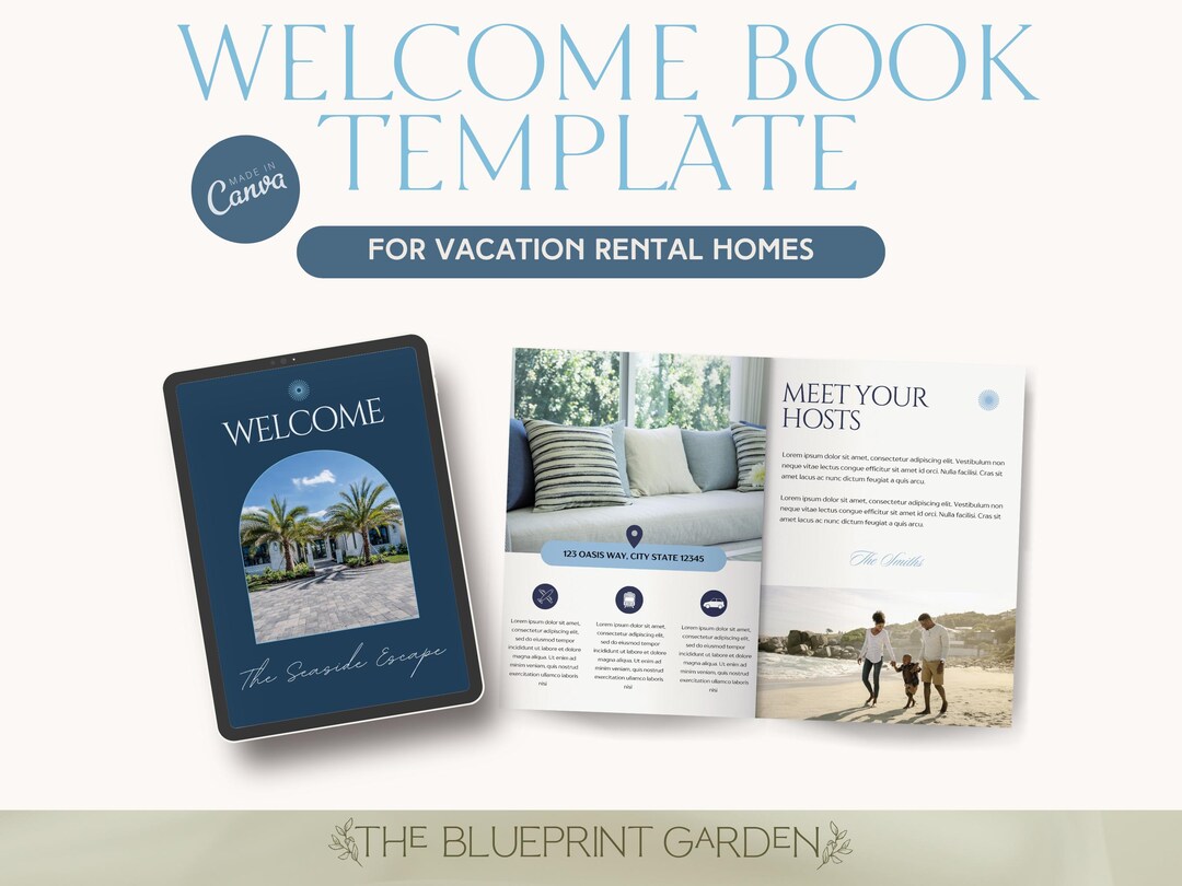 Vacation Rental Welcome Book Template Customizable VRBO Welcome Packet ...