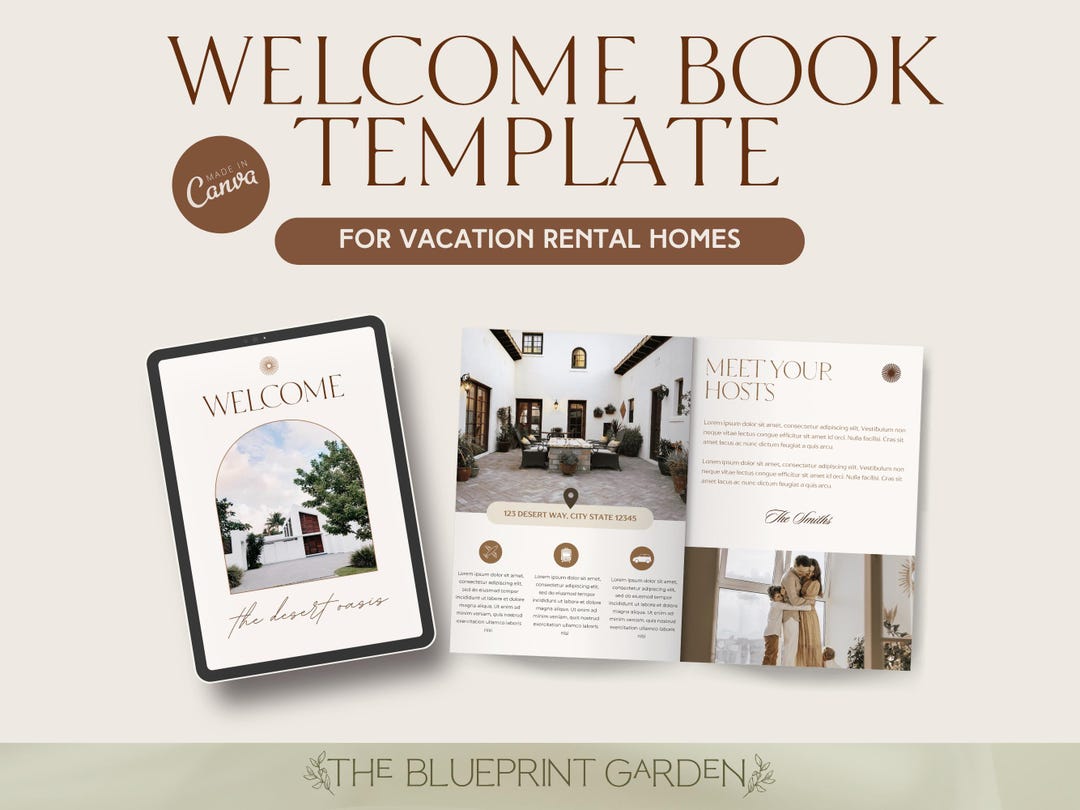 Vacation Rental Welcome Book Template Customizable Airbnb Welcome Book ...