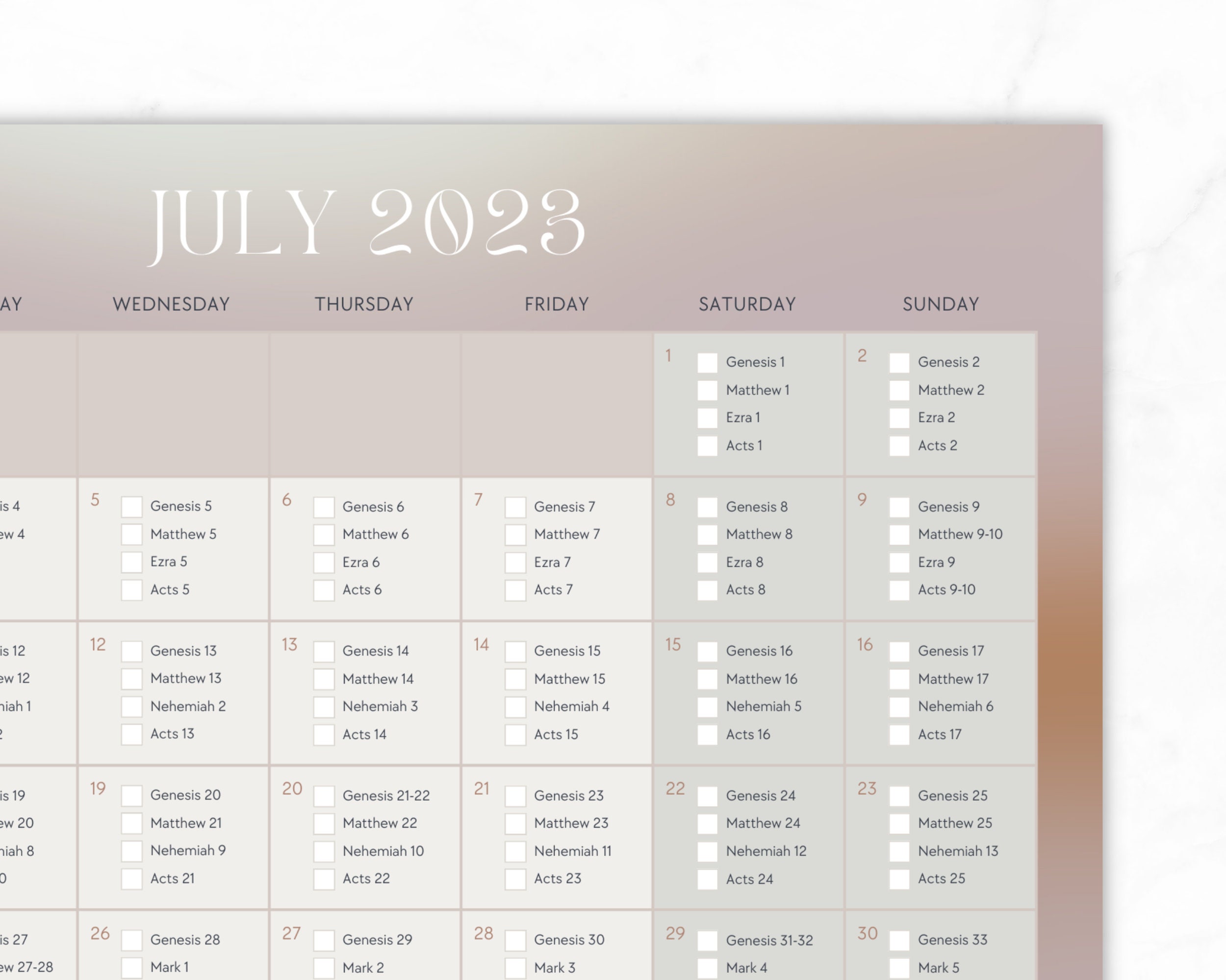 Printable Daily Bible Reading Plan 2023-2024 4 Readings per Day Read ...