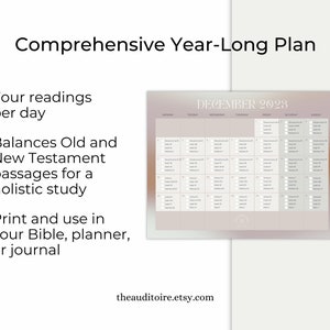 Printable Daily Bible Reading Plan 2023-2024 4 Readings per Day Read ...