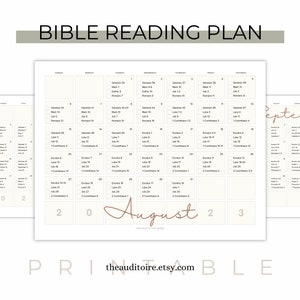 Printable Daily Bible Reading Plan Bible in a Year Bible Reading ...