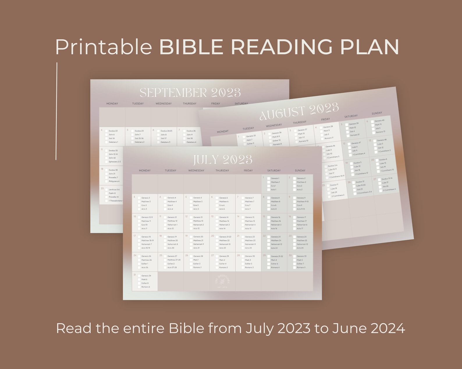Printable Daily Bible Reading Plan 2023-2024 4 Readings per Day Read ...