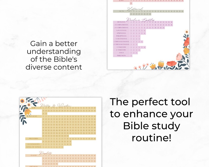 Printable Bible Reading Tracker Scripture Genres Bible Study Organizer Scripture Tracker ...