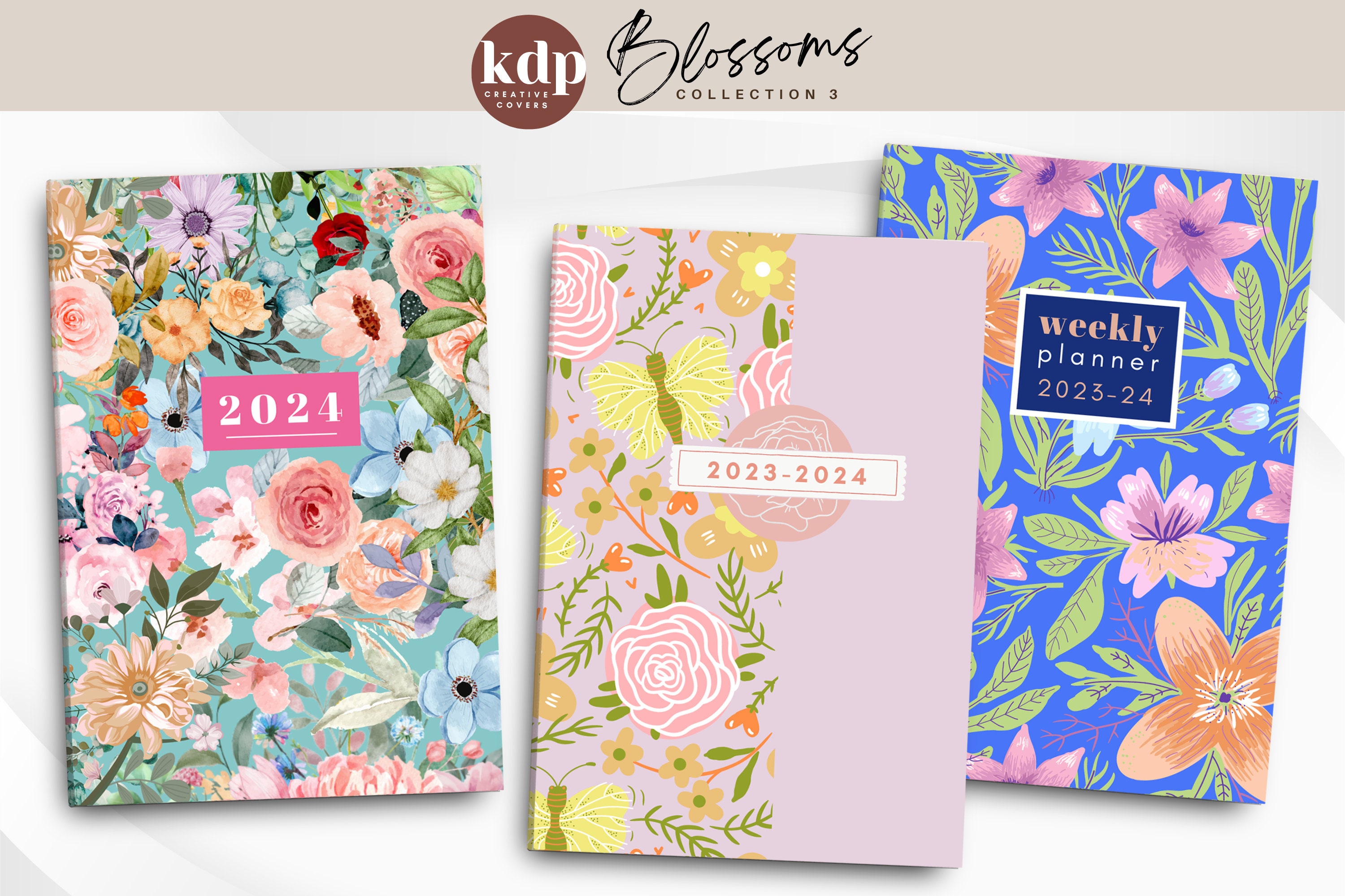 6 KDP Book Cover Templates, Editable in Canva, 6”x 9" Paperback for 120 ...