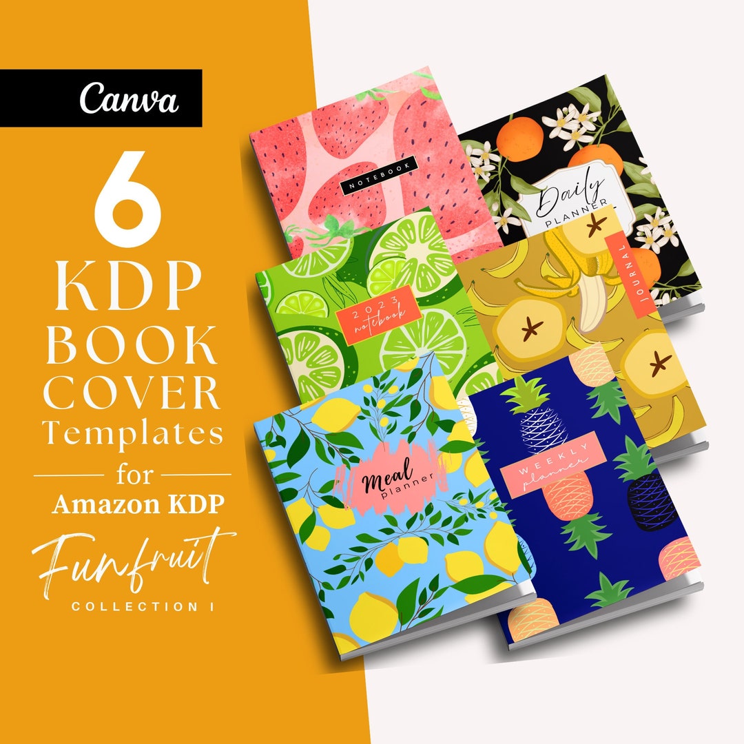 6 KDP Book Cover Templates, Editable in Canva, 6”x 9" Paperback for 120 ...