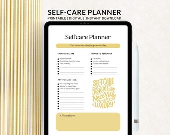 Digital Self-care Planner : Printable Planners & Wellness Organizers ...