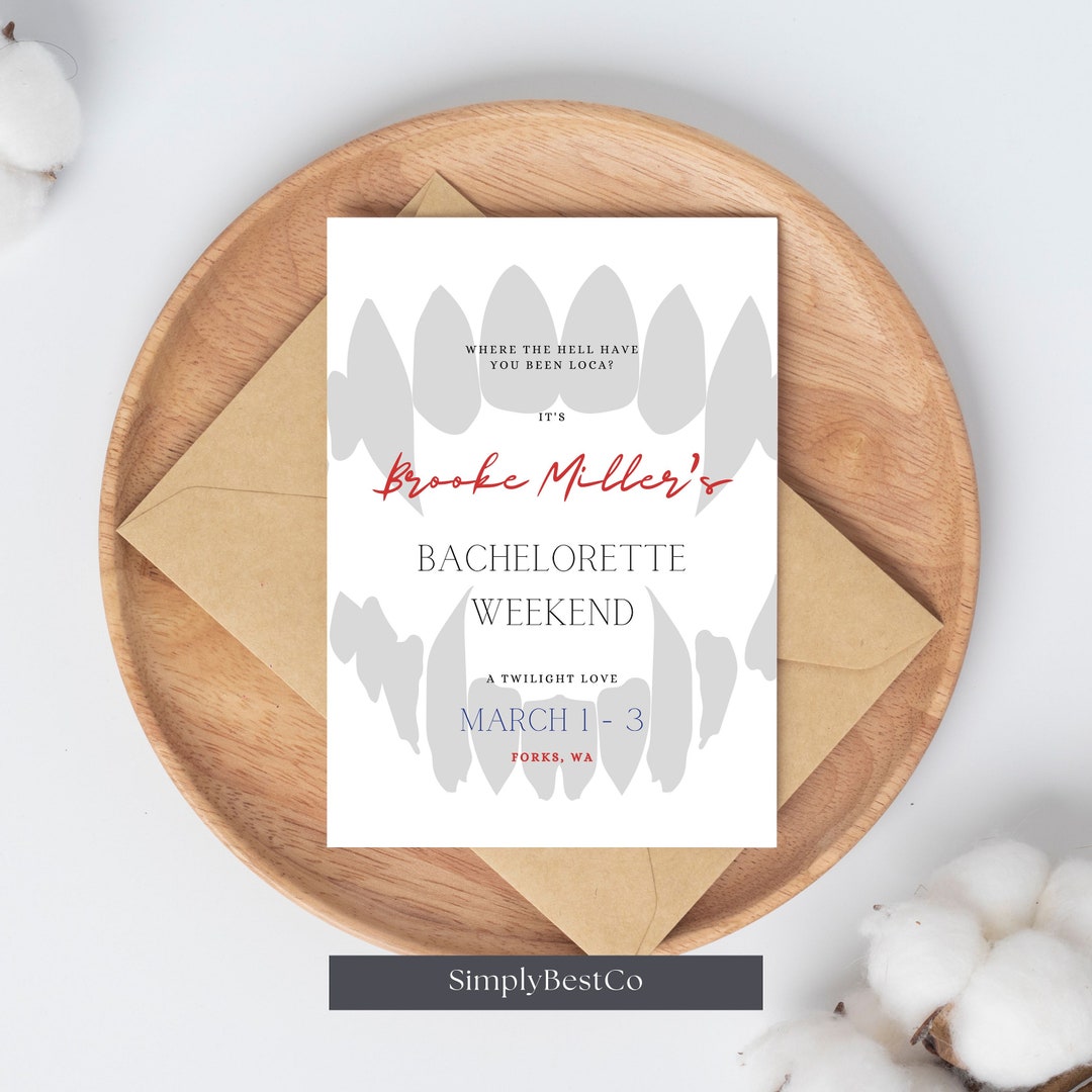 Twilight Bachelorette Invitations | 5x7 Digital and Print Template ...