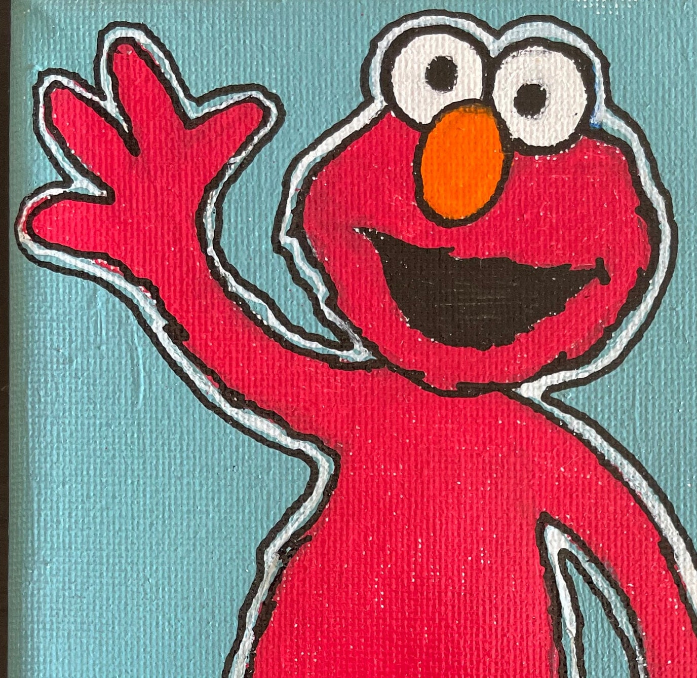 Hand-painted Elmo Art - Etsy