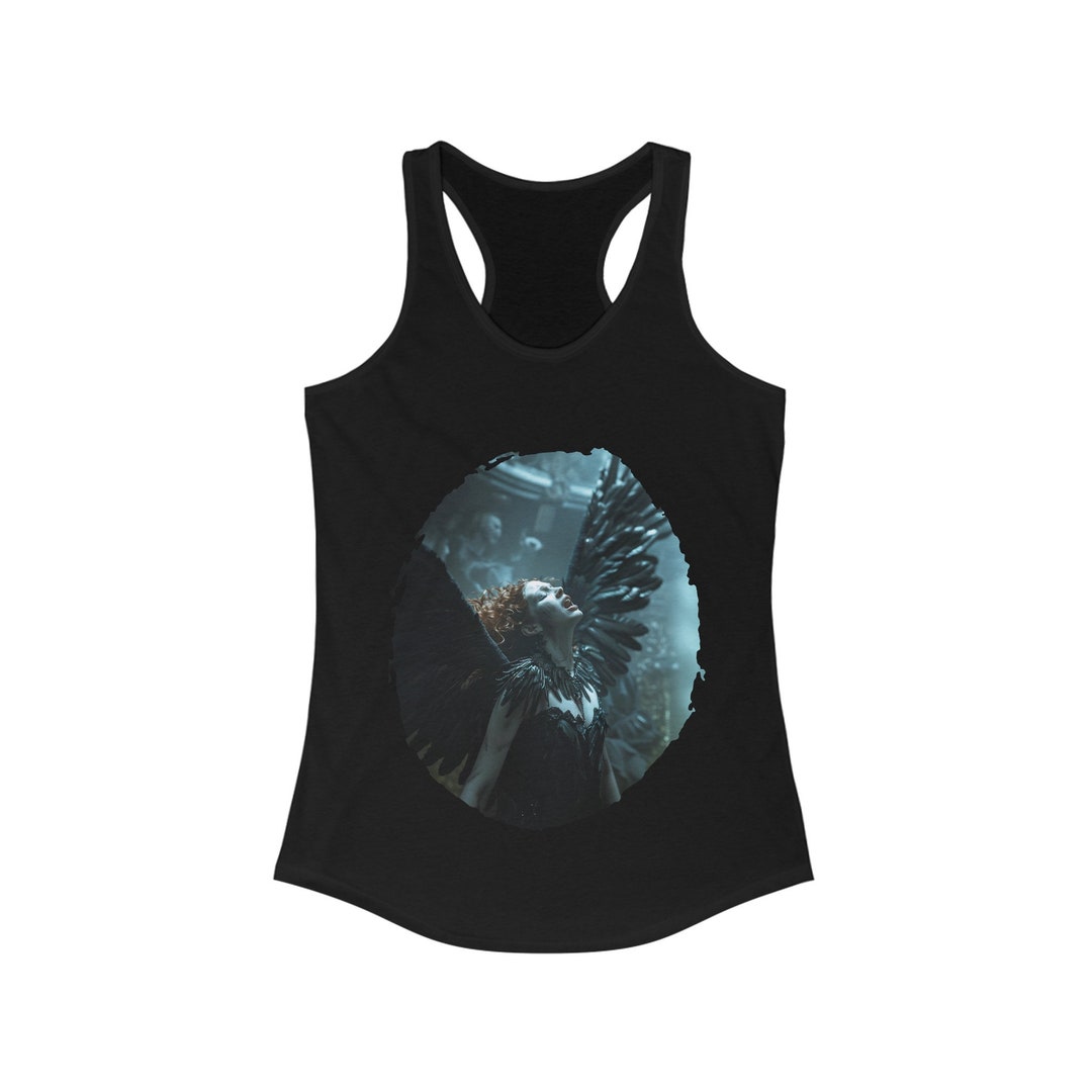 The Fallen Angel's Silent Cry. Angelic Clothing, Angel Tank Top, Goth ...