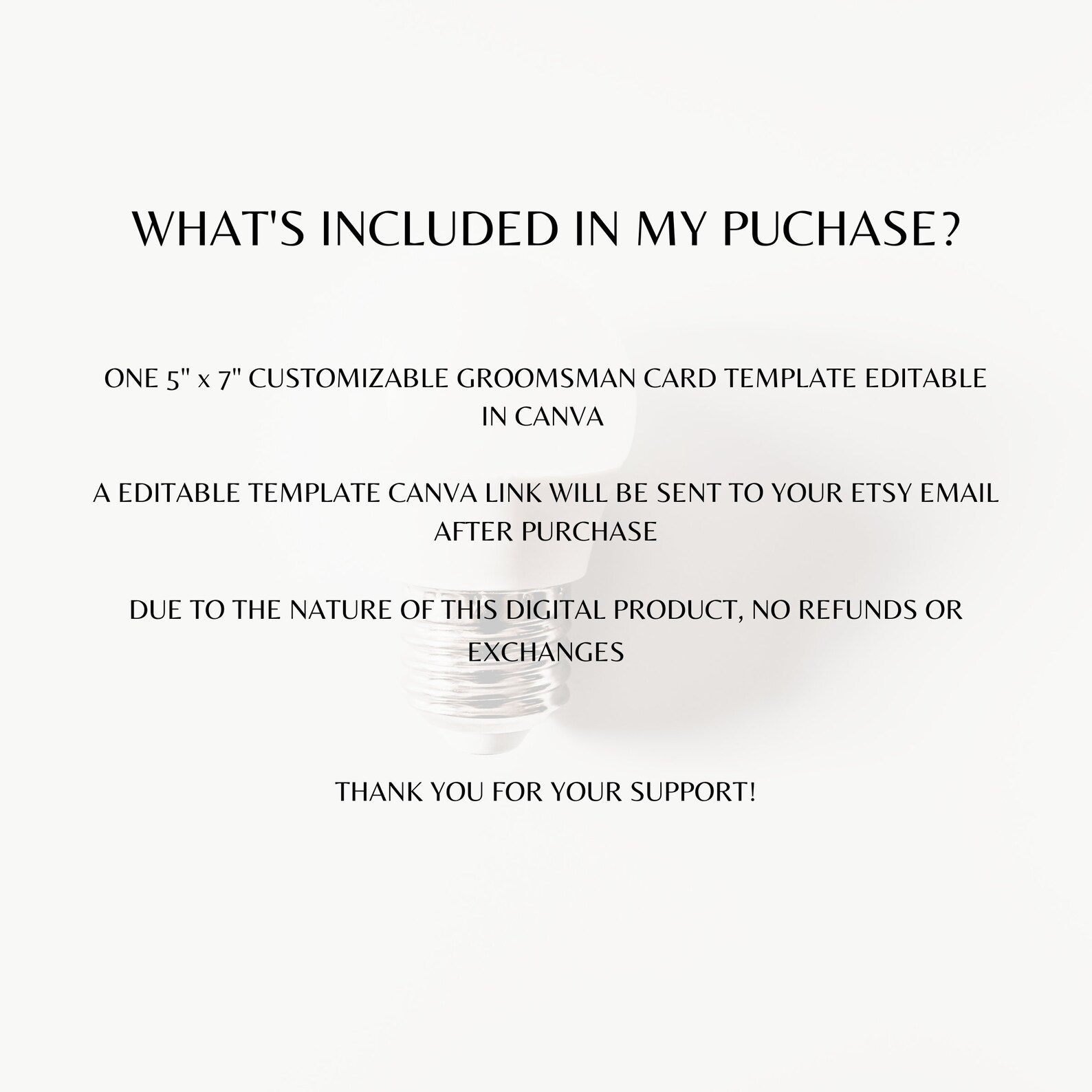 Groomsman Info Card Canva Template Groomsman Proposal Card Groomsman ...