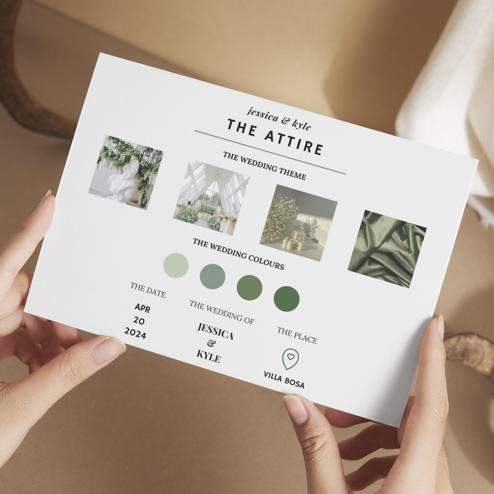 Wedding Guest Attire Card Canva Template Attire Info Card Dress Code ...