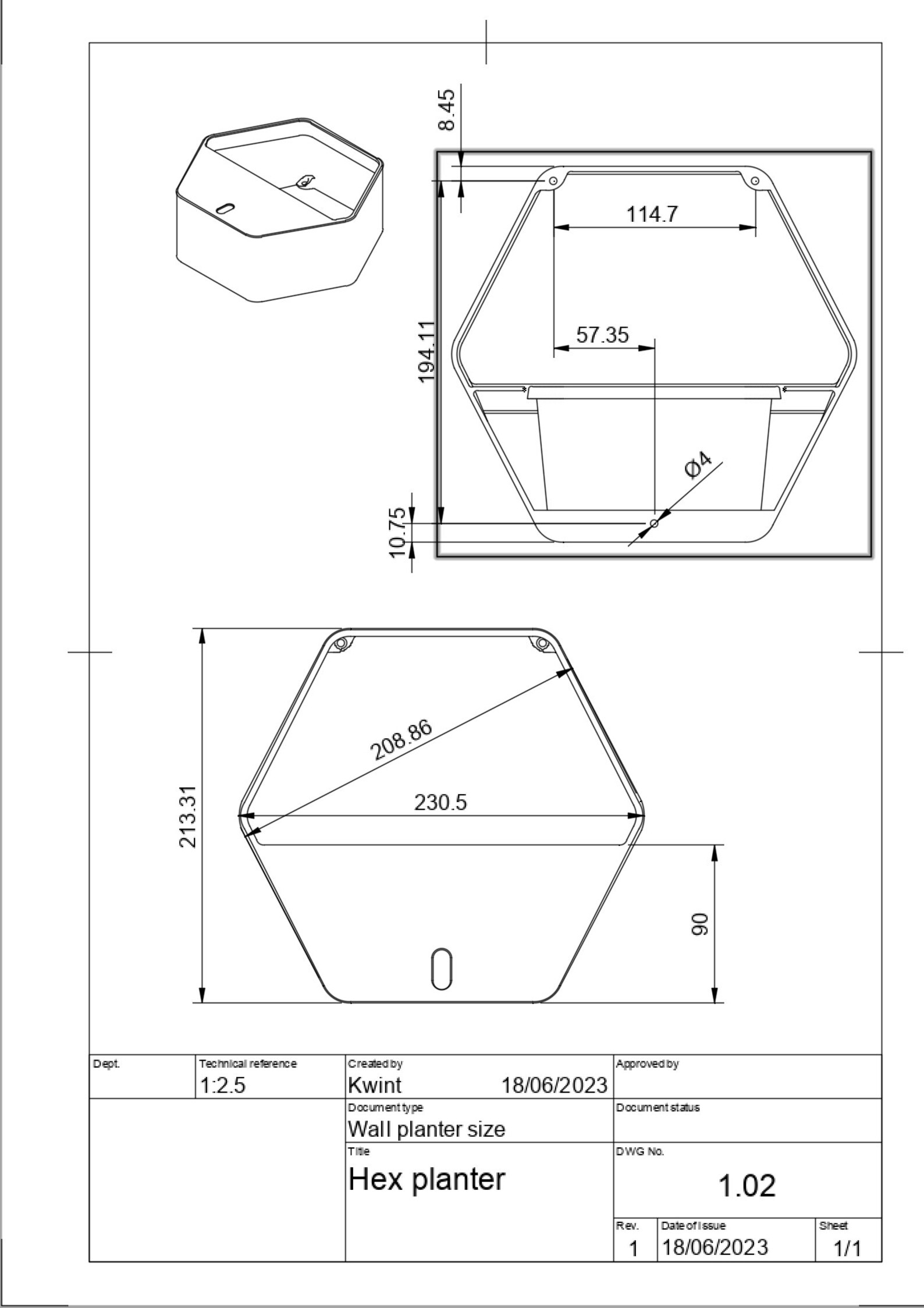 3D Printed Hexagon Self-watering Wall Planter 2 and 3 Sets - Etsy