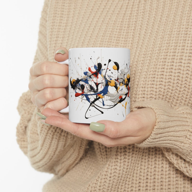 Jackson Pollock Inspired Art Mug Abstract Expressionism Coffee Cup ...