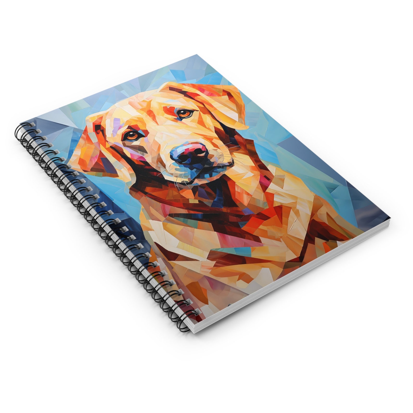 Cubist Golden Lab Notebook - Artistic Dog Lover's Delight, Dog Mom Gift ...