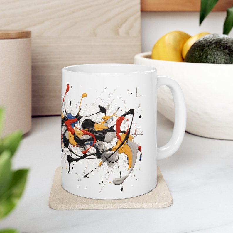 Jackson Pollock Inspired Art Mug Abstract Expressionism - Etsy