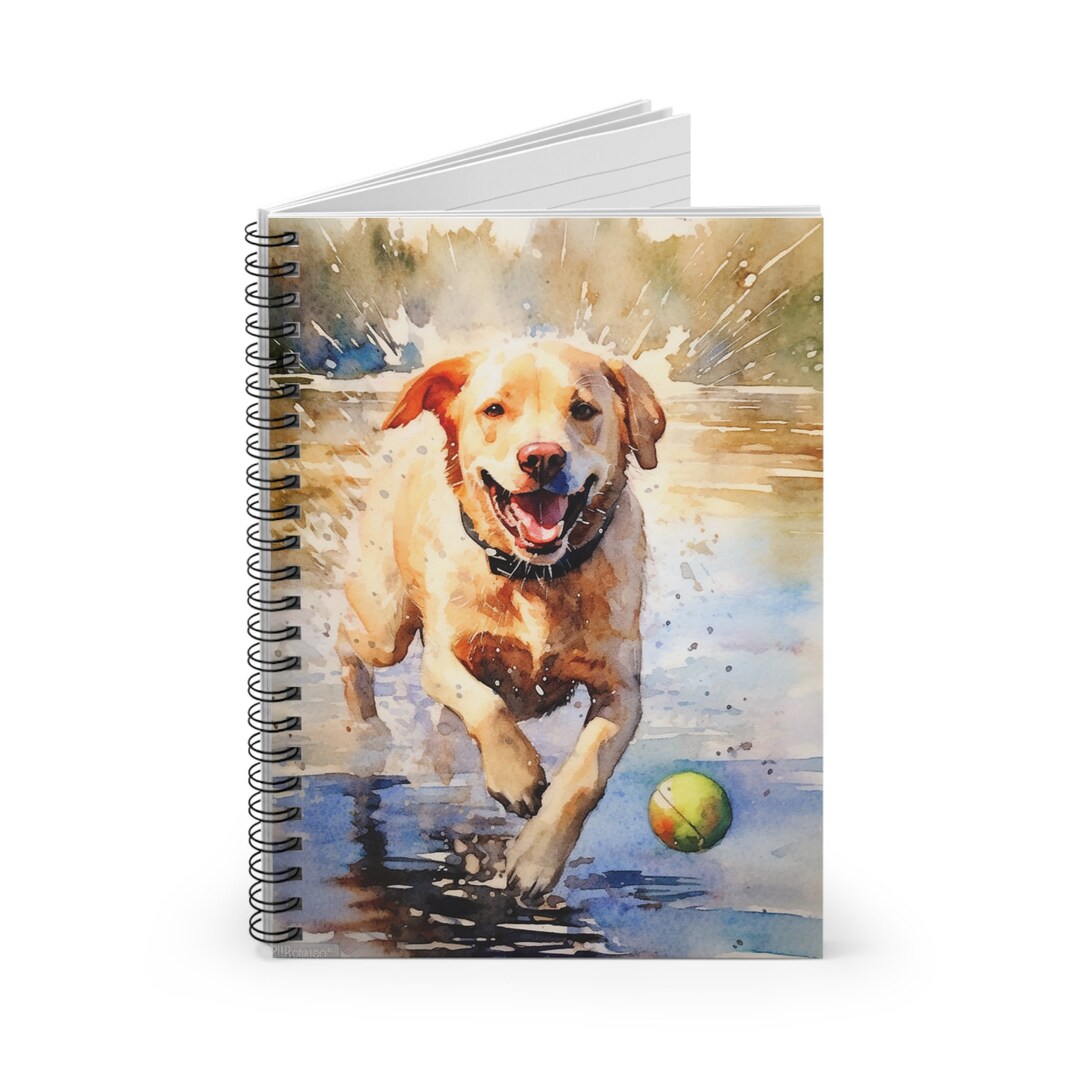 Awesome Labrador Spiral Notebook - Dog Lover's Journal, Ruled Lines ...
