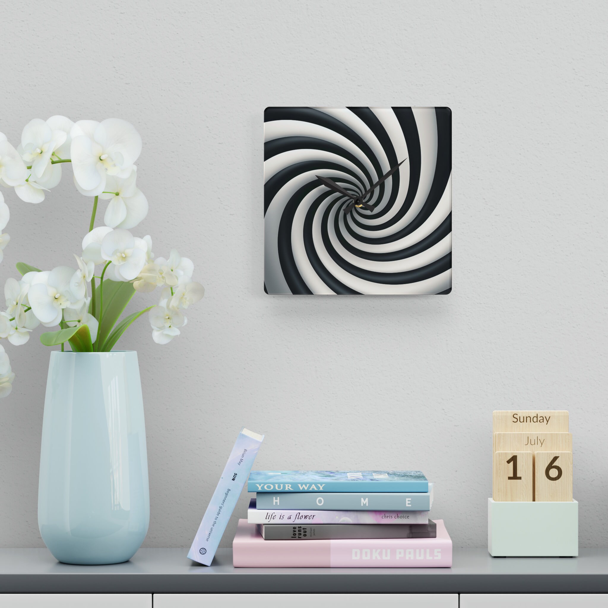 Optical Illusion Spiral Notebook Black & White Dynamic - Etsy