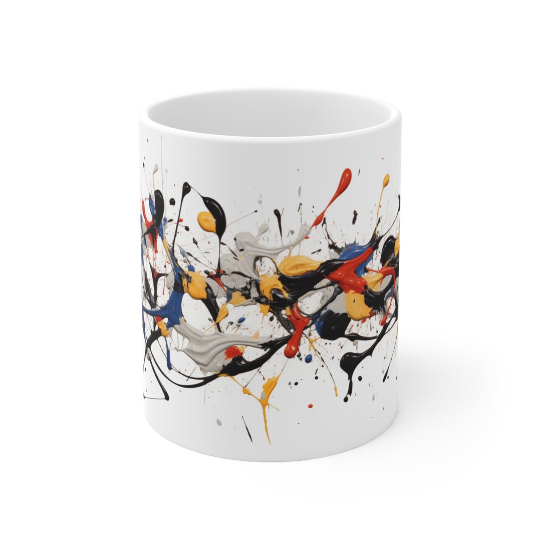 Jackson Pollock Inspired Art Mug Abstract Expressionism Coffee Cup ...