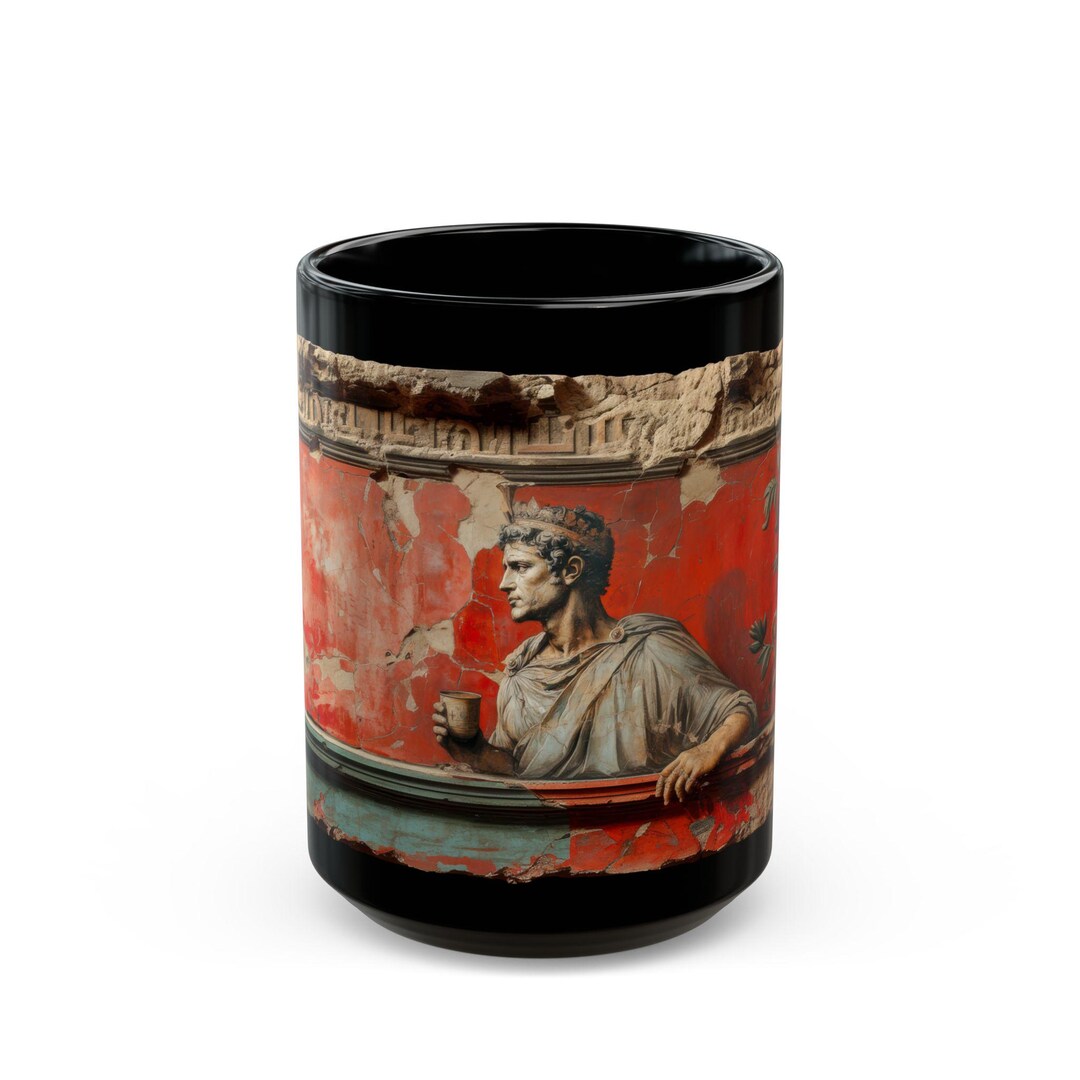 Ancient Roman Emperor Coffee Mug Classical Art Fresco Caesar With Cup ...