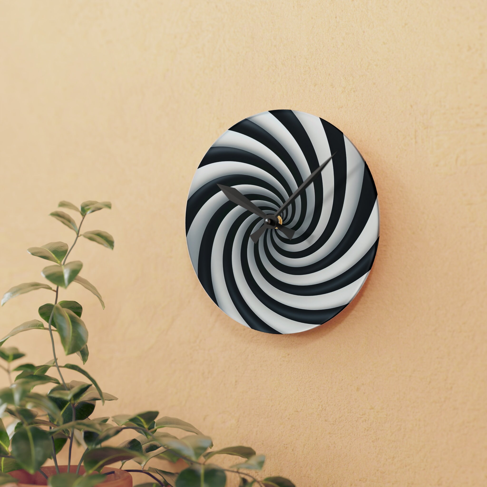Optical Illusion Spiral Notebook Black & White Dynamic - Etsy
