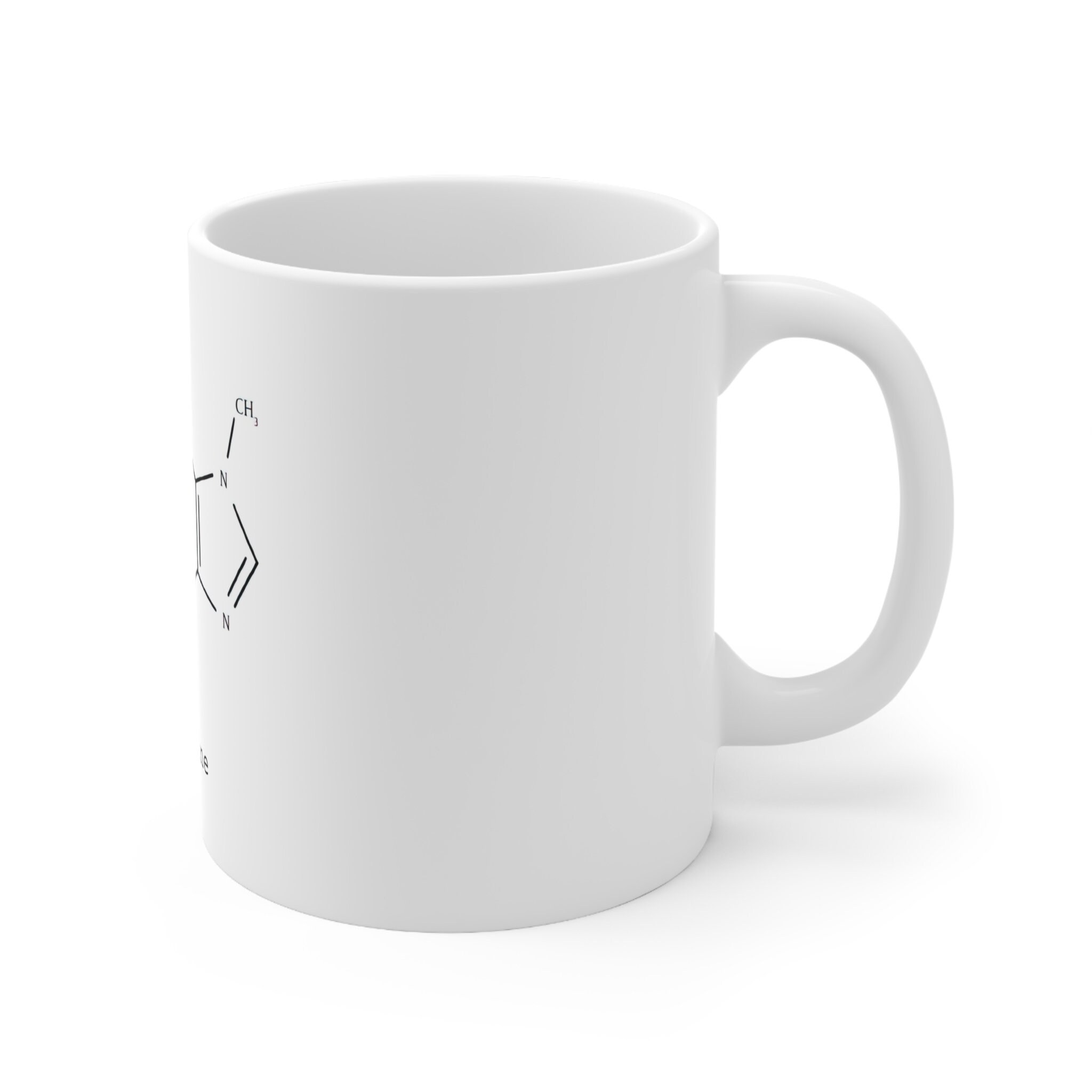 Caffeine Chemical Formula Coffee Mug - Ceramic Cup With Molecular ...
