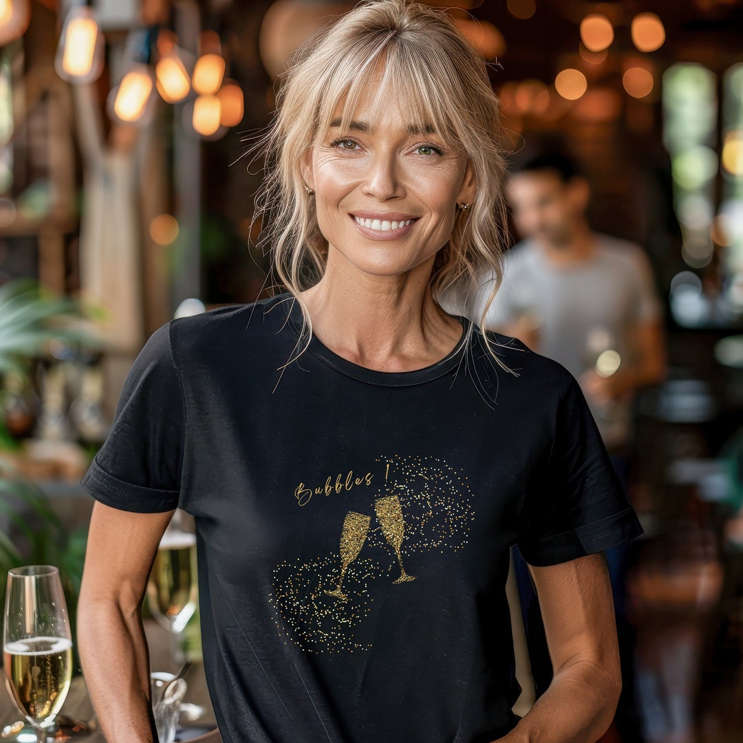 Champagne Shirt - "bubbles!" Champagne Tee - Gift for Champagne Lovers ...