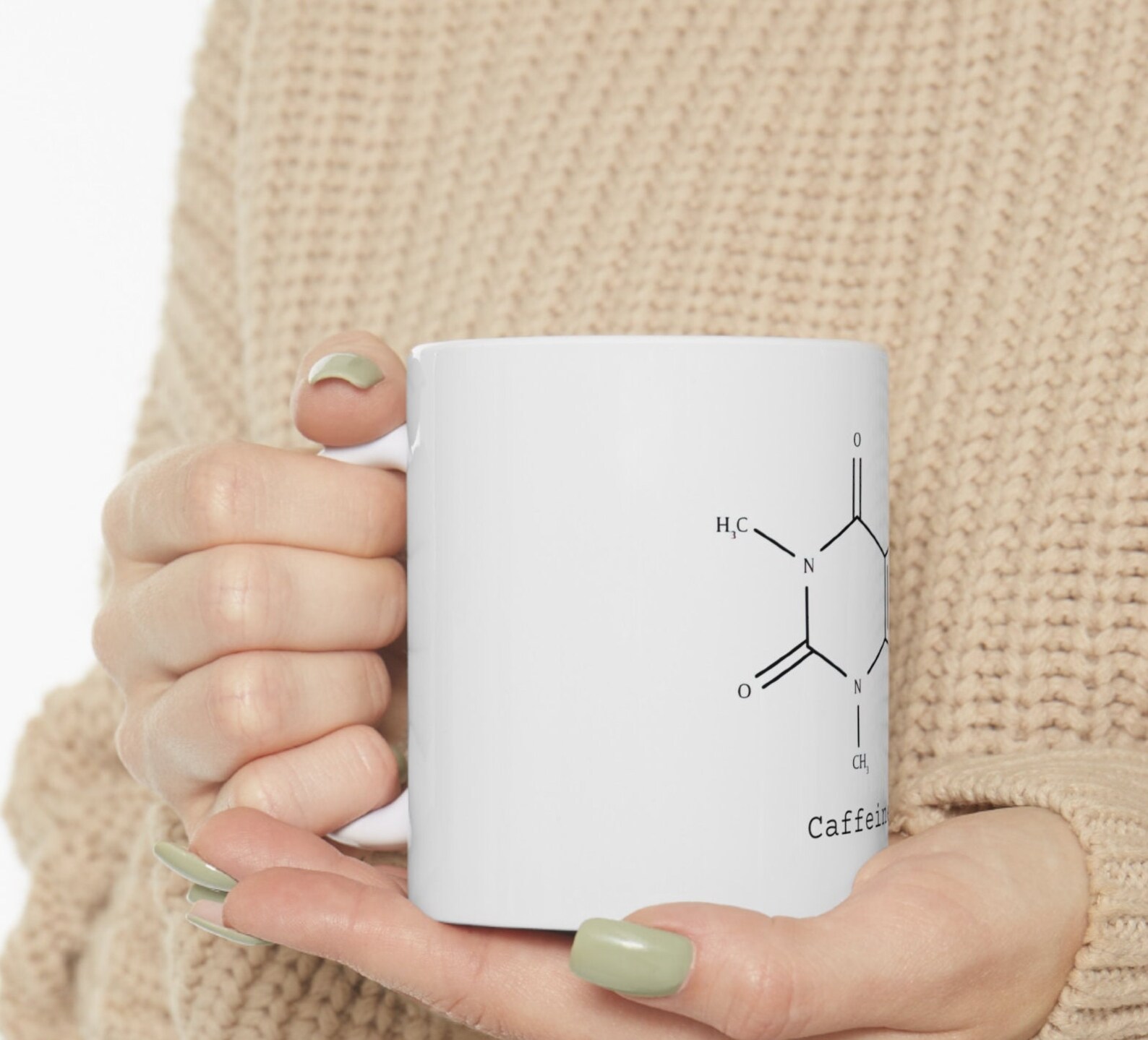 Caffeine Chemical Formula Coffee Mug - Ceramic Cup With Molecular ...