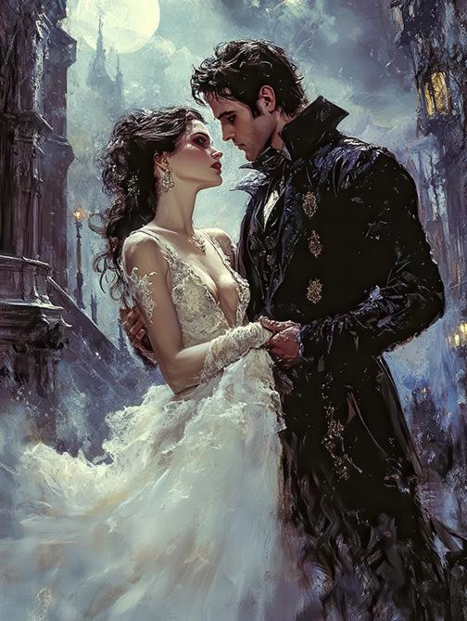Gothic Romance Digital Print | 15x20" Vampiric Wedding Art | 300 DPI ...