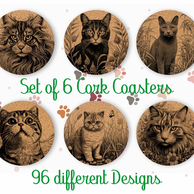 Cat Coaster - Etsy