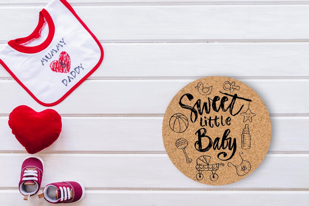 Baby Shower Coasters, Baby Shower Favors, Set of 6, Cork Coaster With ...
