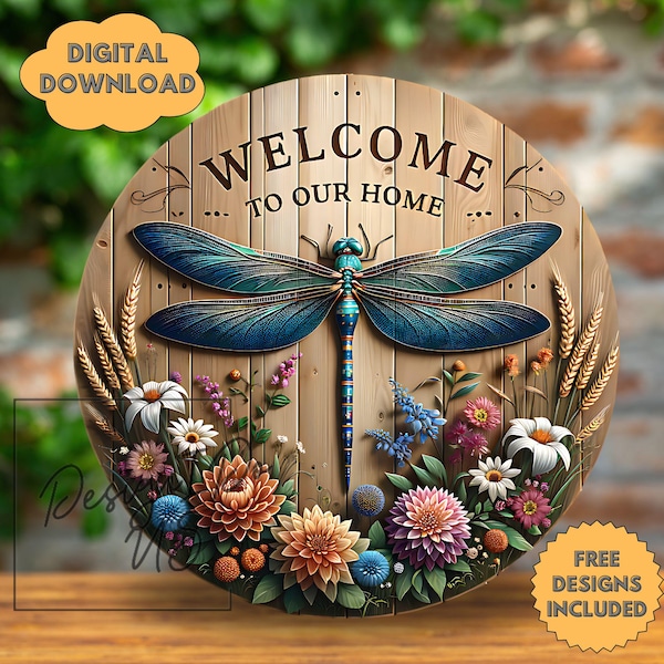 Dragonfly Welcome Signs - Etsy