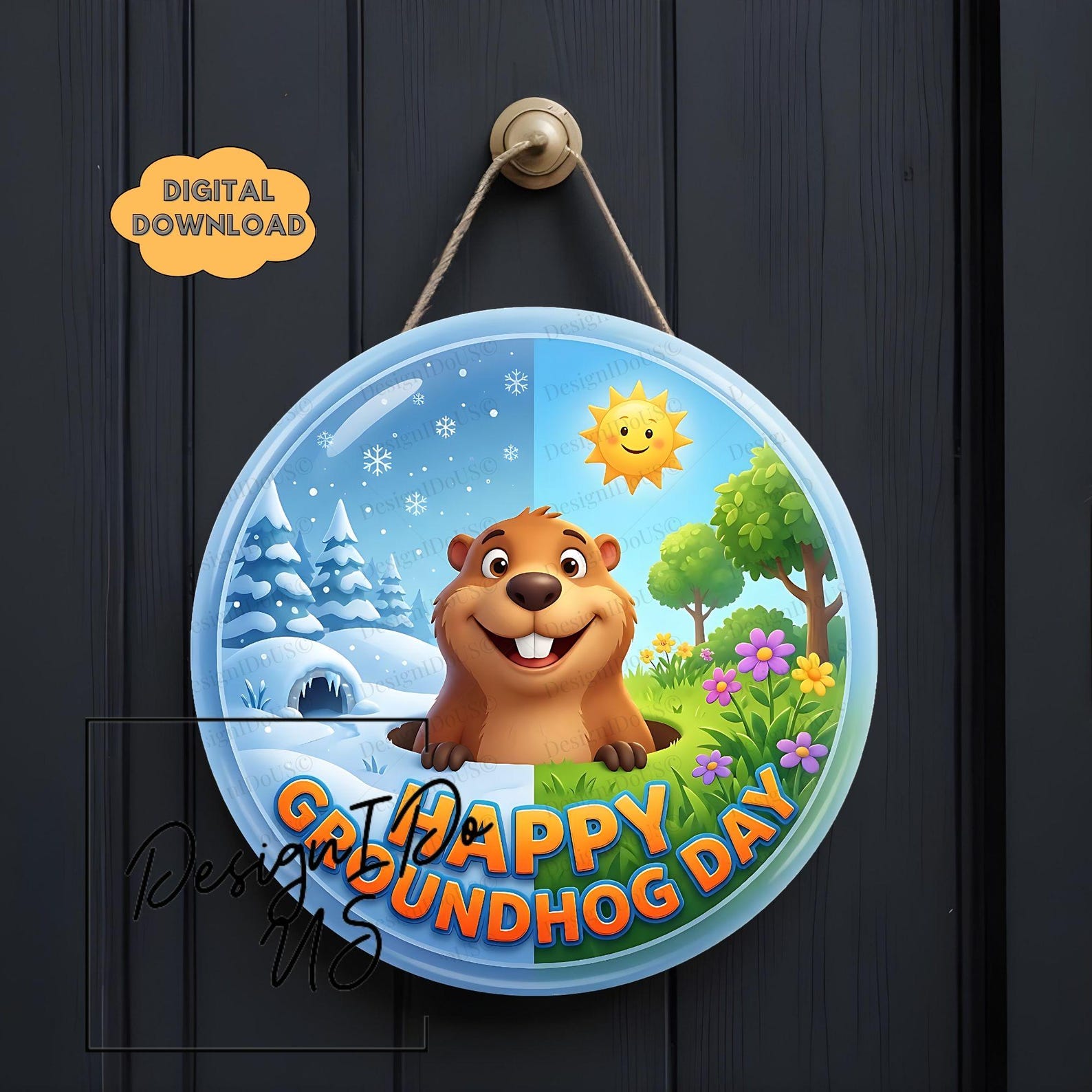 Groundhog Day Welcome Sign PNG, Spring Sublimation (digital Download ...