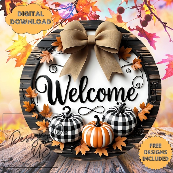 Fall Welcome Sign - Etsy