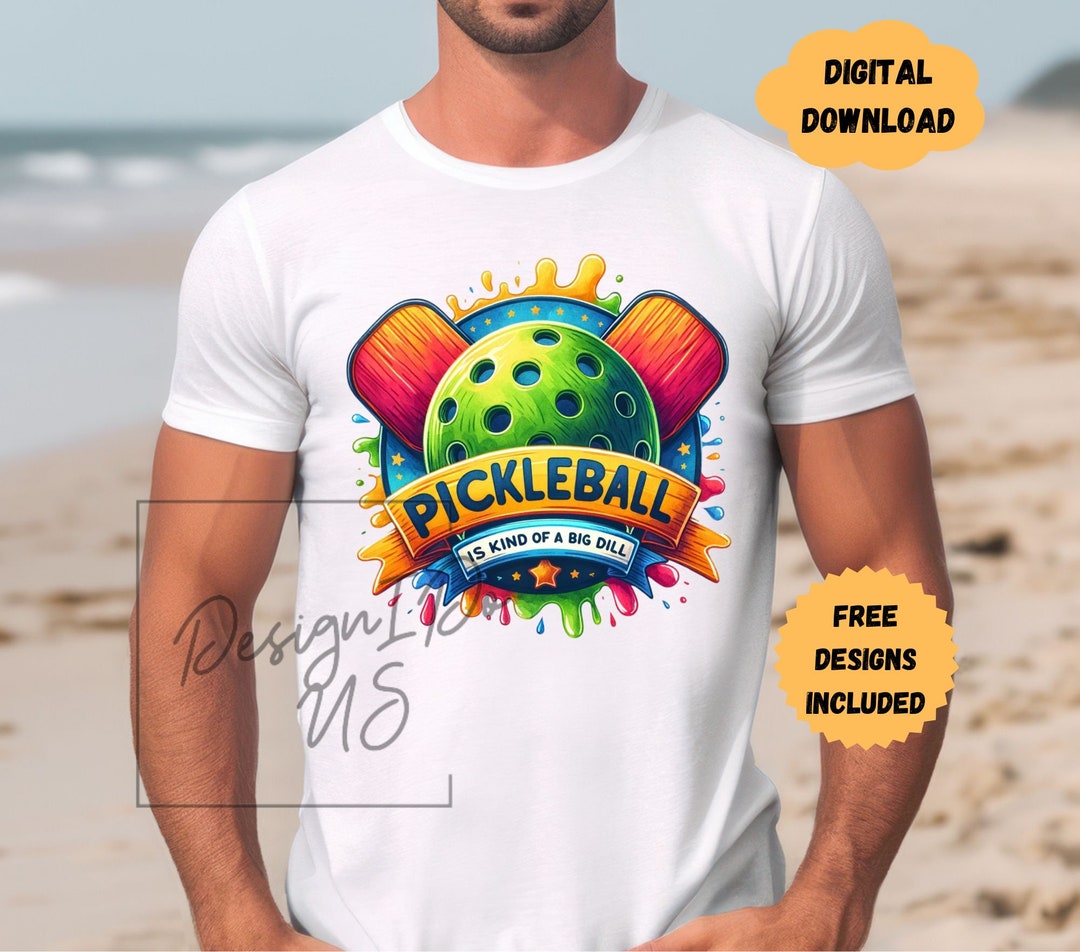 Pickleball Clipart Shirt Sublimation Design Digital Download PNG ...