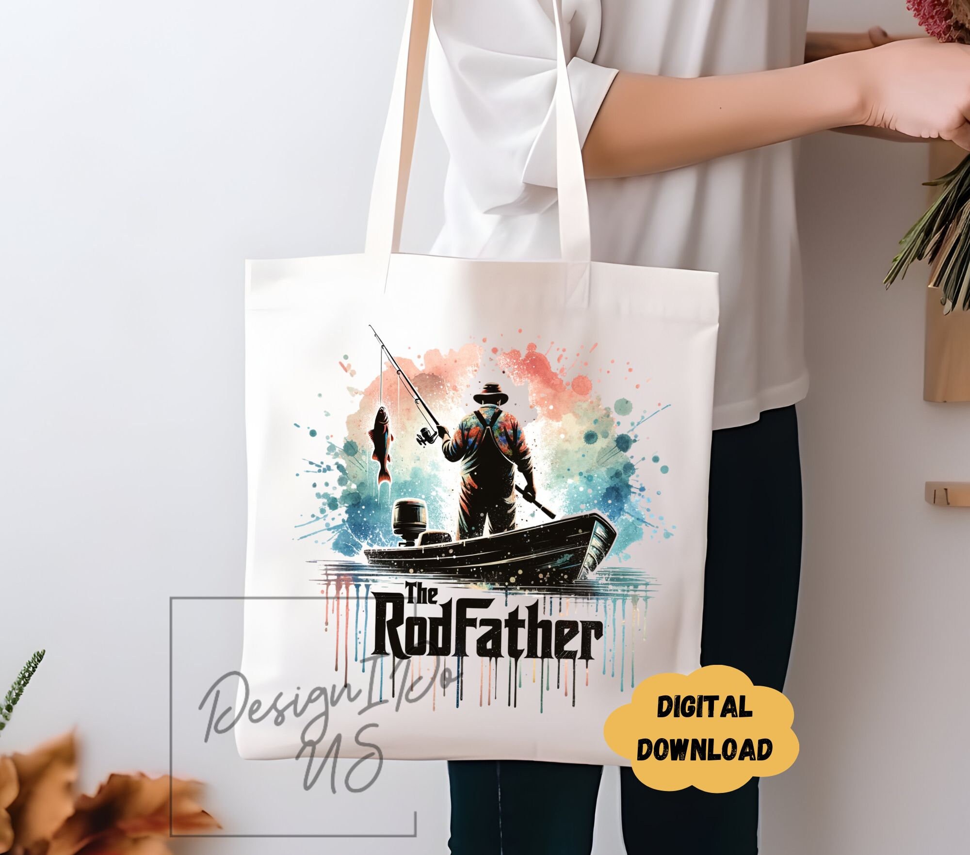 The Rodfather Fishing Clipart Shirt Sublimation Design Digital Download ...