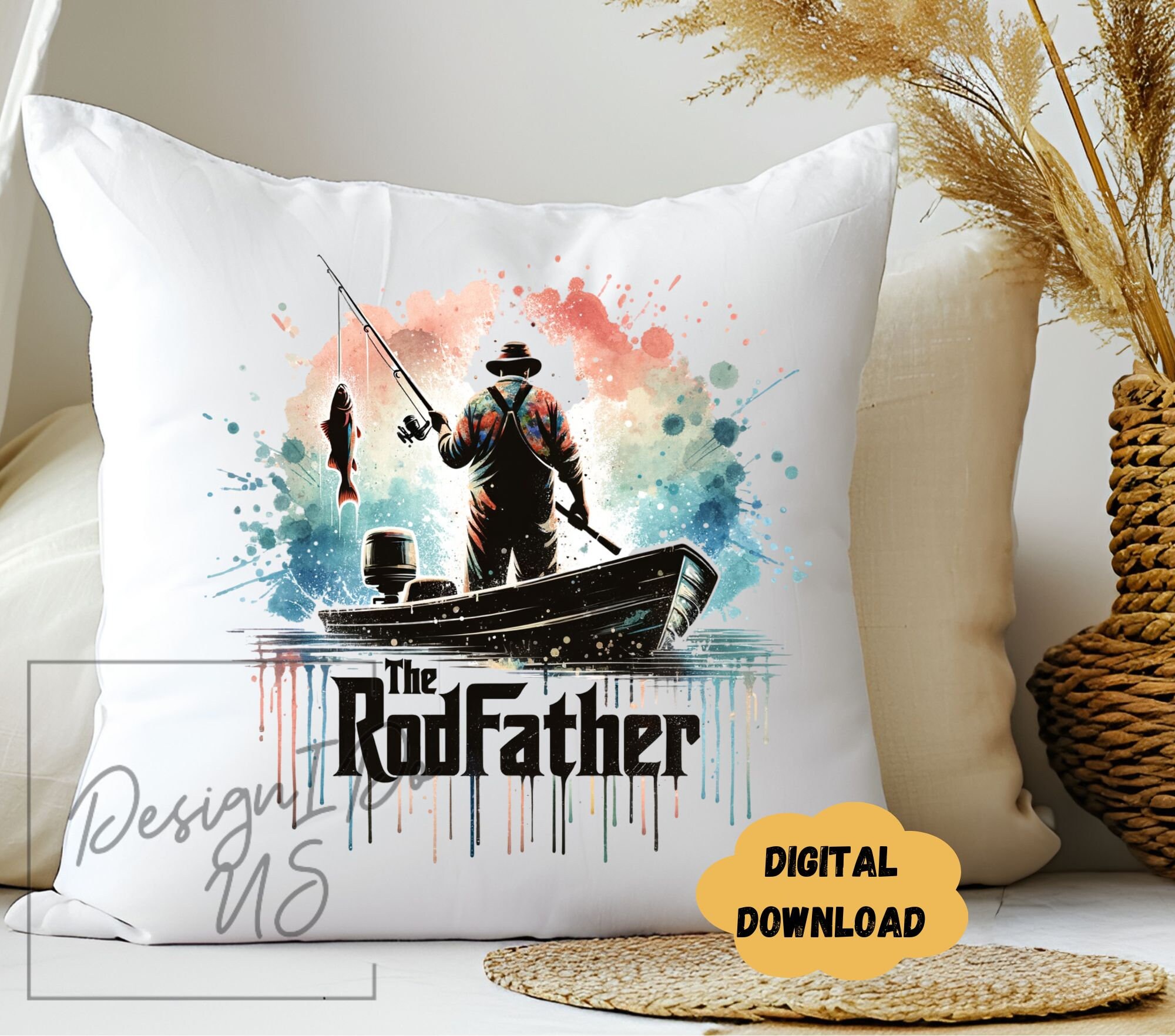 The Rodfather Fishing Clipart Shirt Sublimation Design Digital Download ...