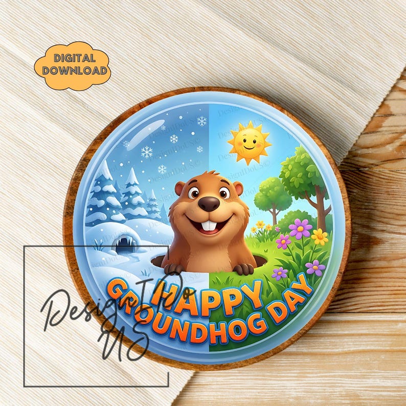 Groundhog Day Welcome Sign PNG, Spring Sublimation (digital Download ...